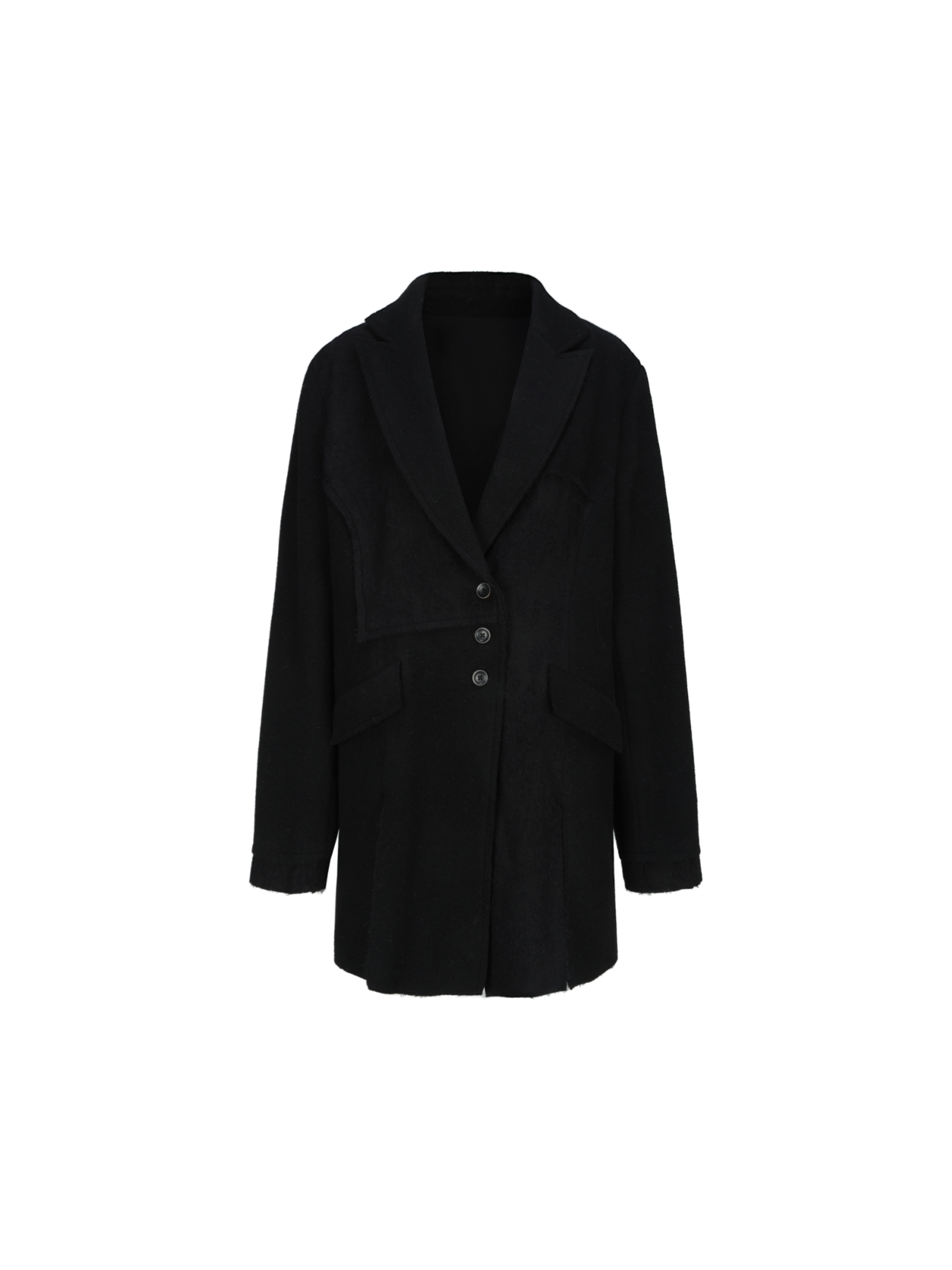 Black Jacquard Slit Jacket – ELYWOOD