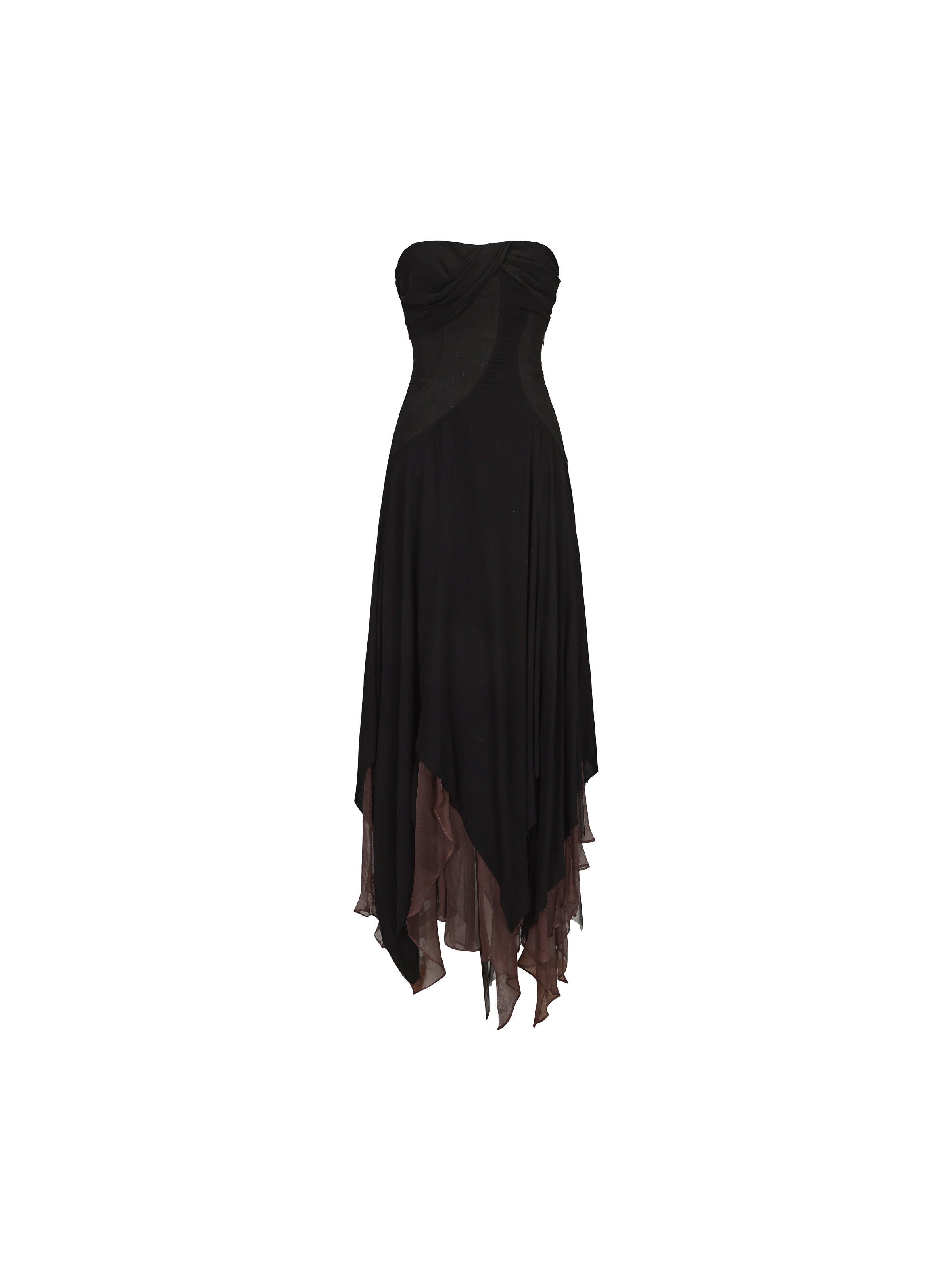 Black Contrasting Layered Tube Dress – ELYWOOD